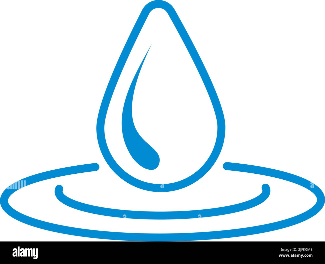 Water Drop Icon. Editable Bold Outline With Color Fill Design. Vector ...