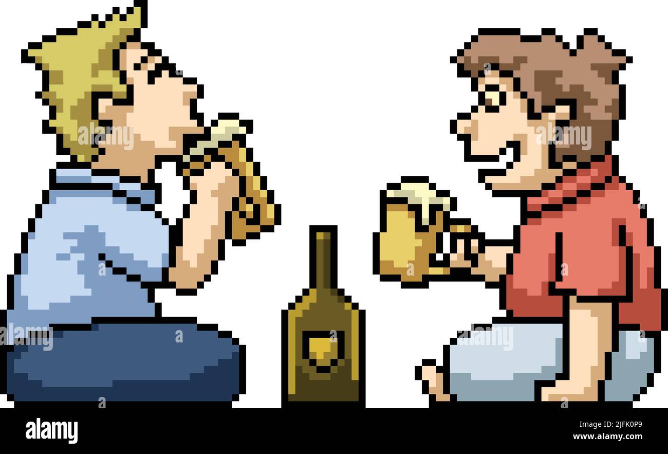 pixel art of drink friday night Stock Vector Image & Art - Alamy