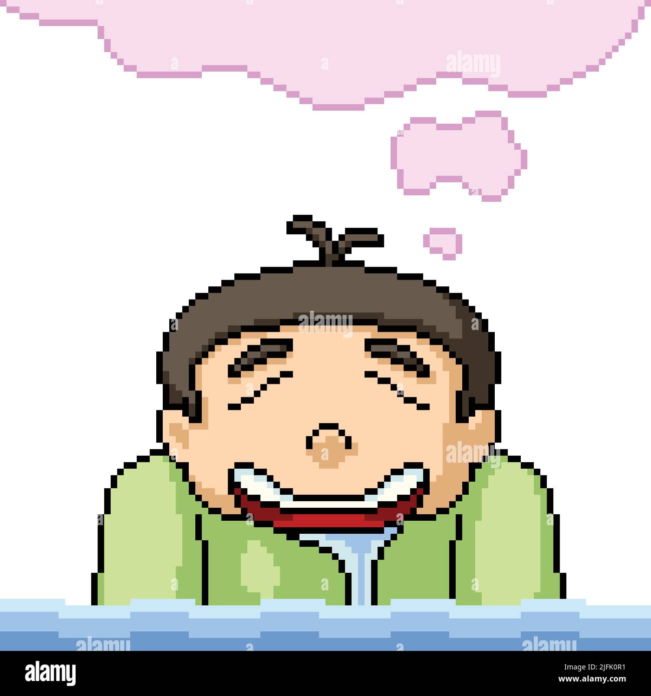 pixel art of man sweet daydreaming Stock Vector Image & Art - Alamy