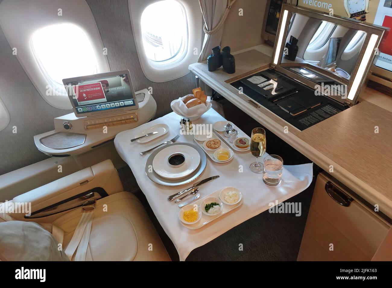 Caviar served in a la carte meals supplied to passengers on board the ...