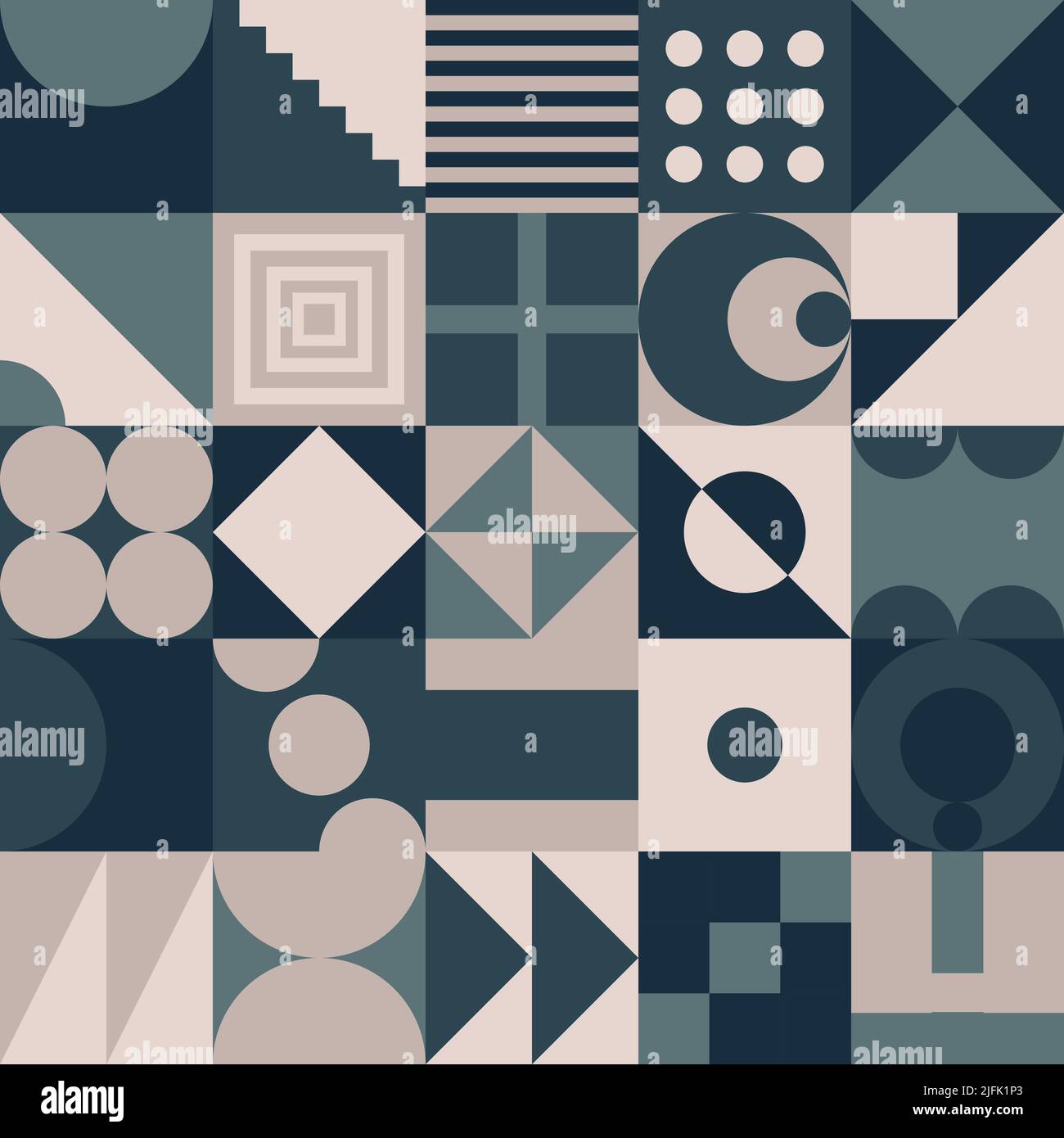 Neo Modernism artwork pattern made with abstract vector geometric ...