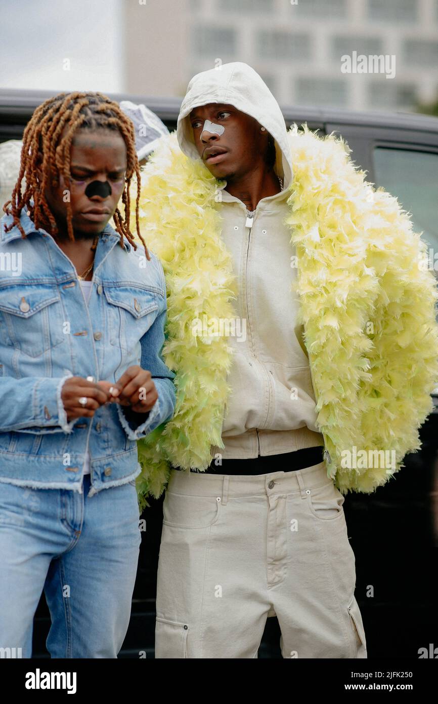 Street style, Ian Connor and Bloody Osiris arriving at Givenchy Spring ...