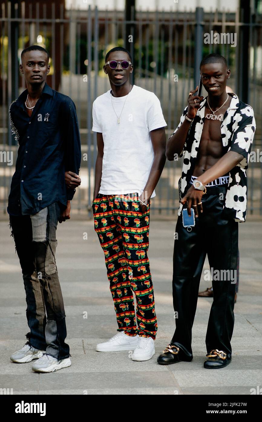 Street style, models Serigne Lam, Khadim Sock and Cheikh Diakhate after ...