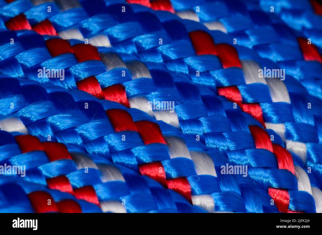 Background Texture Of The Blue Braided Rope Stock Photo - Alamy
