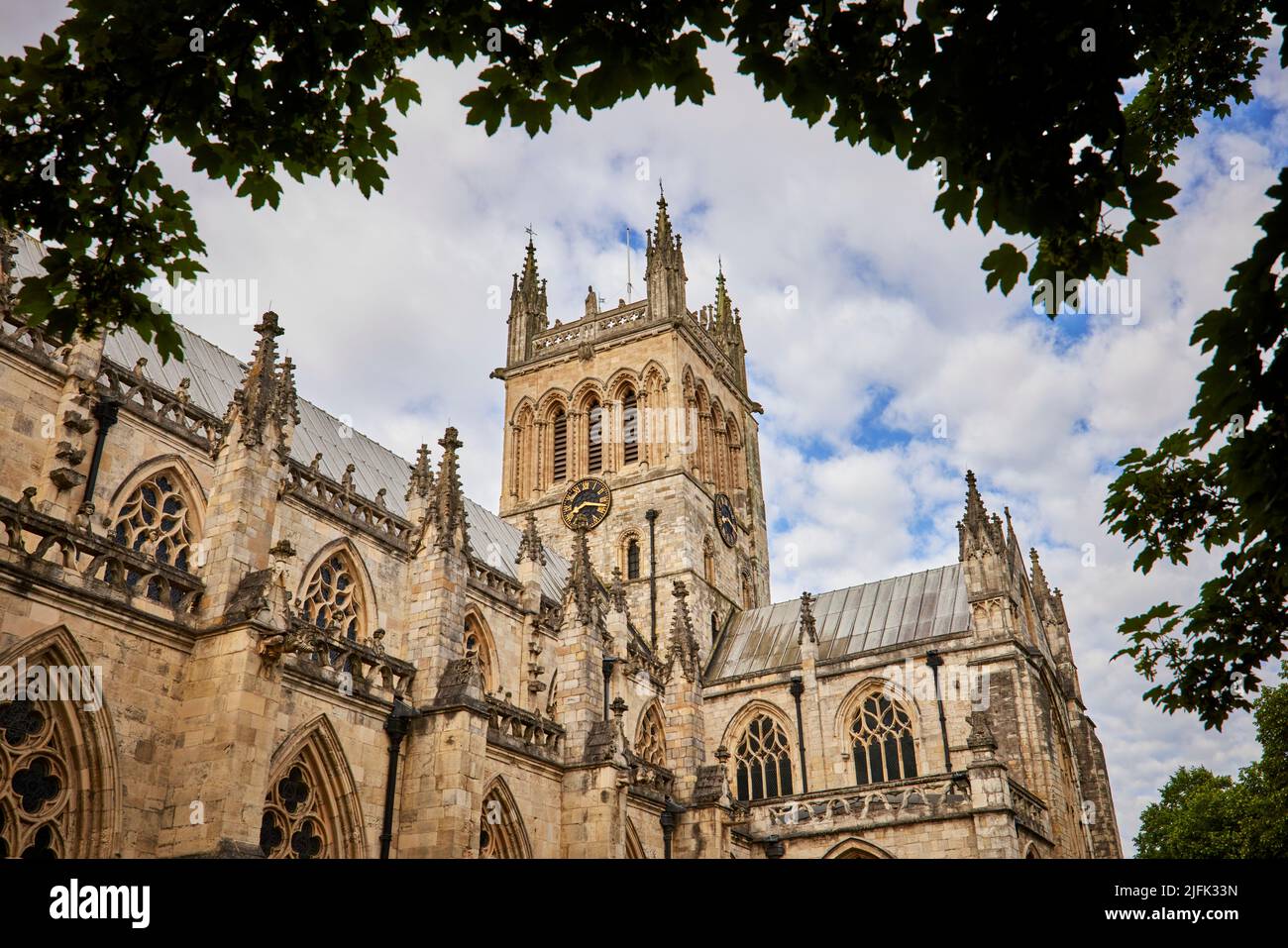 Selby town centre, Selby Abbey Stock Photo - Alamy