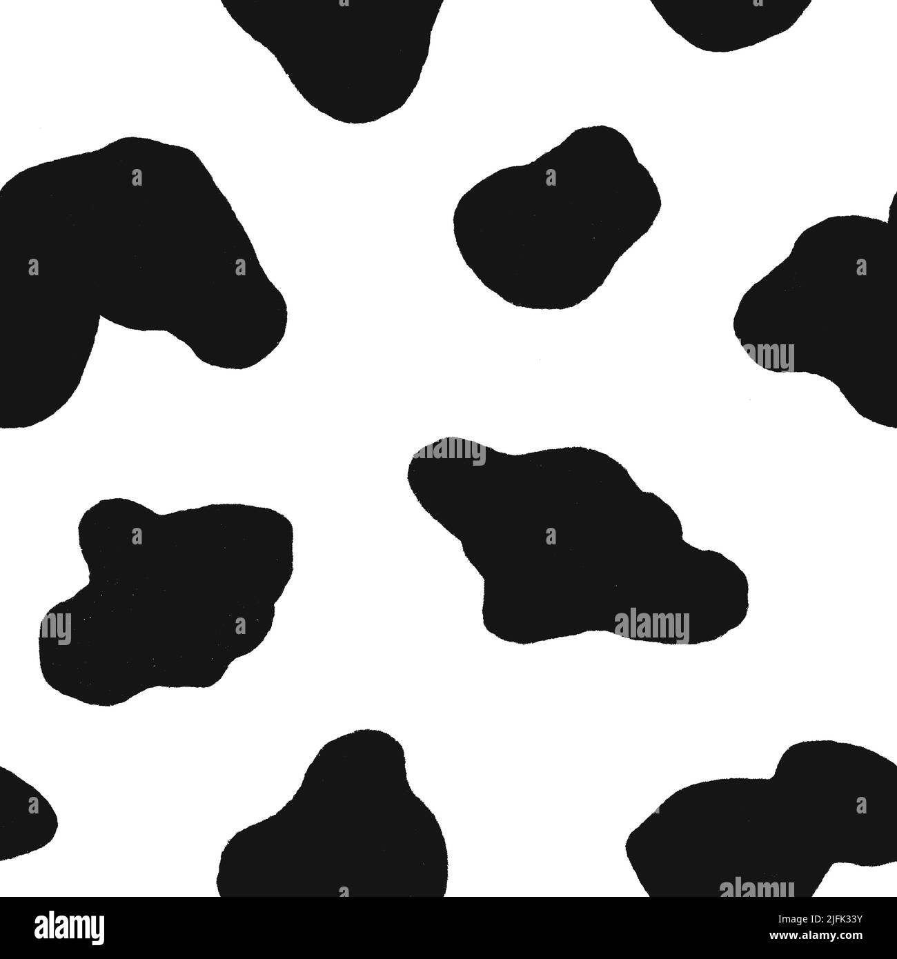 Cow hide seamless pattern. Holstein cattle texture. Cow skin pattern with smooth black and white ...