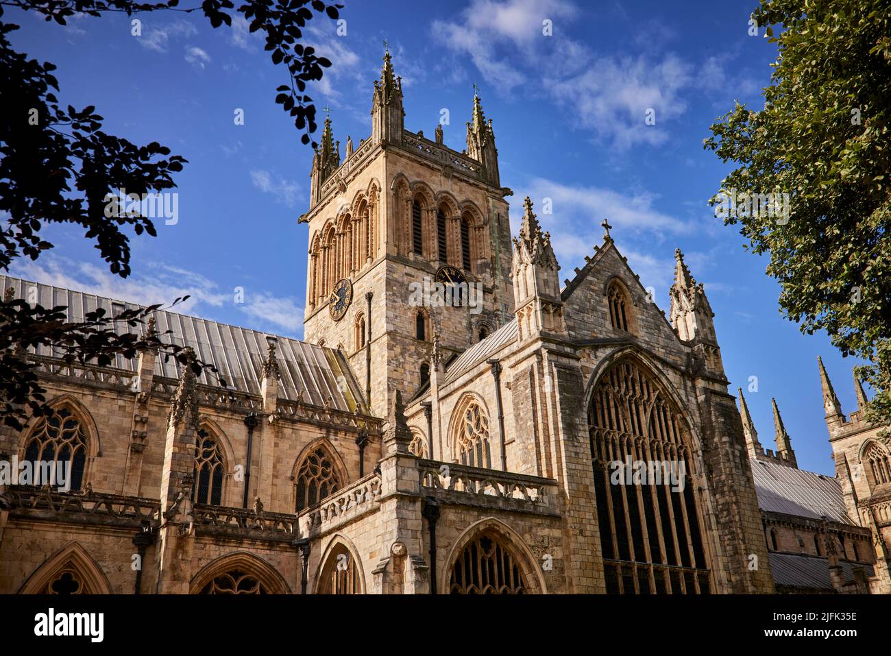 Selby town centre, Selby Abbey Stock Photo - Alamy