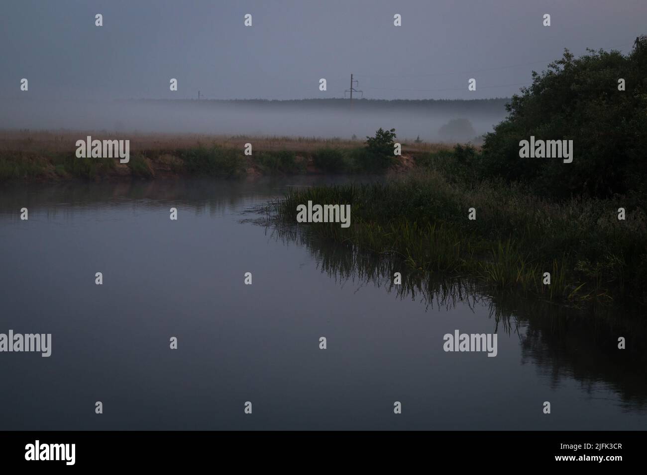 the Neman River at dawn Stock Photo - Alamy