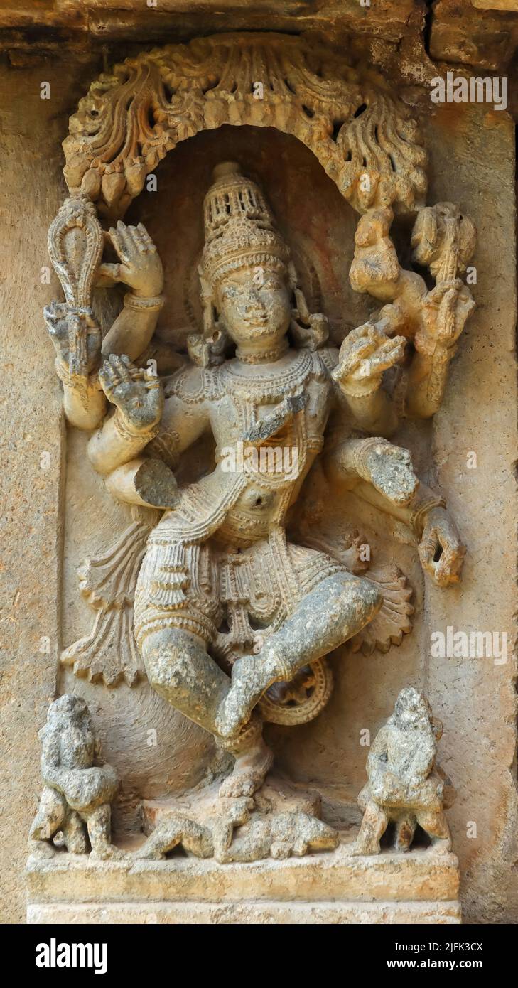 Nritya, a dancing sculpture on the Temple of Mallikarjuna, Basralu ...