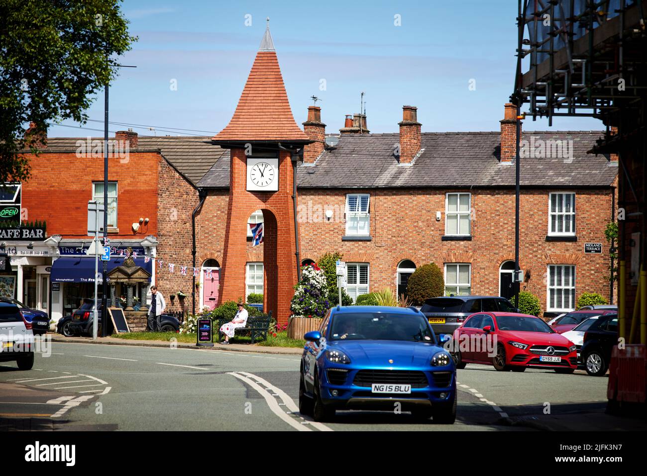 Manchester, Hale viallge shopping area Ashley Road modernist brick ...