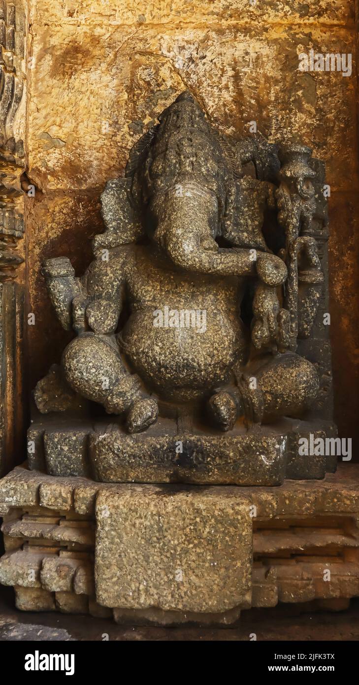Sculpture of Lord Ganesha at Mallikarjuna Temple, Basaralu, Mandya ...