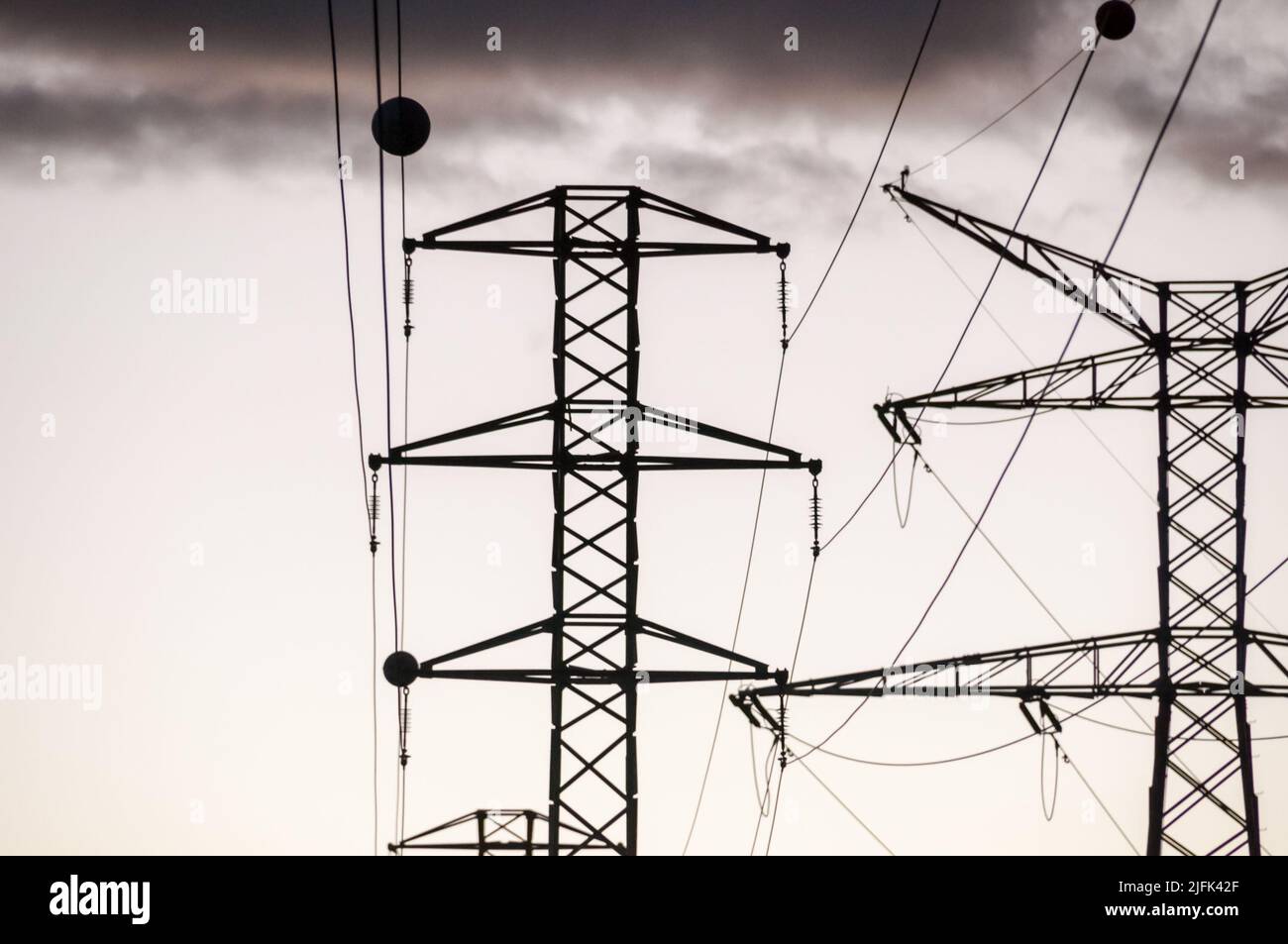 High Voltage Electric Transmission Tower Energy Pylon Stock Photo - Alamy