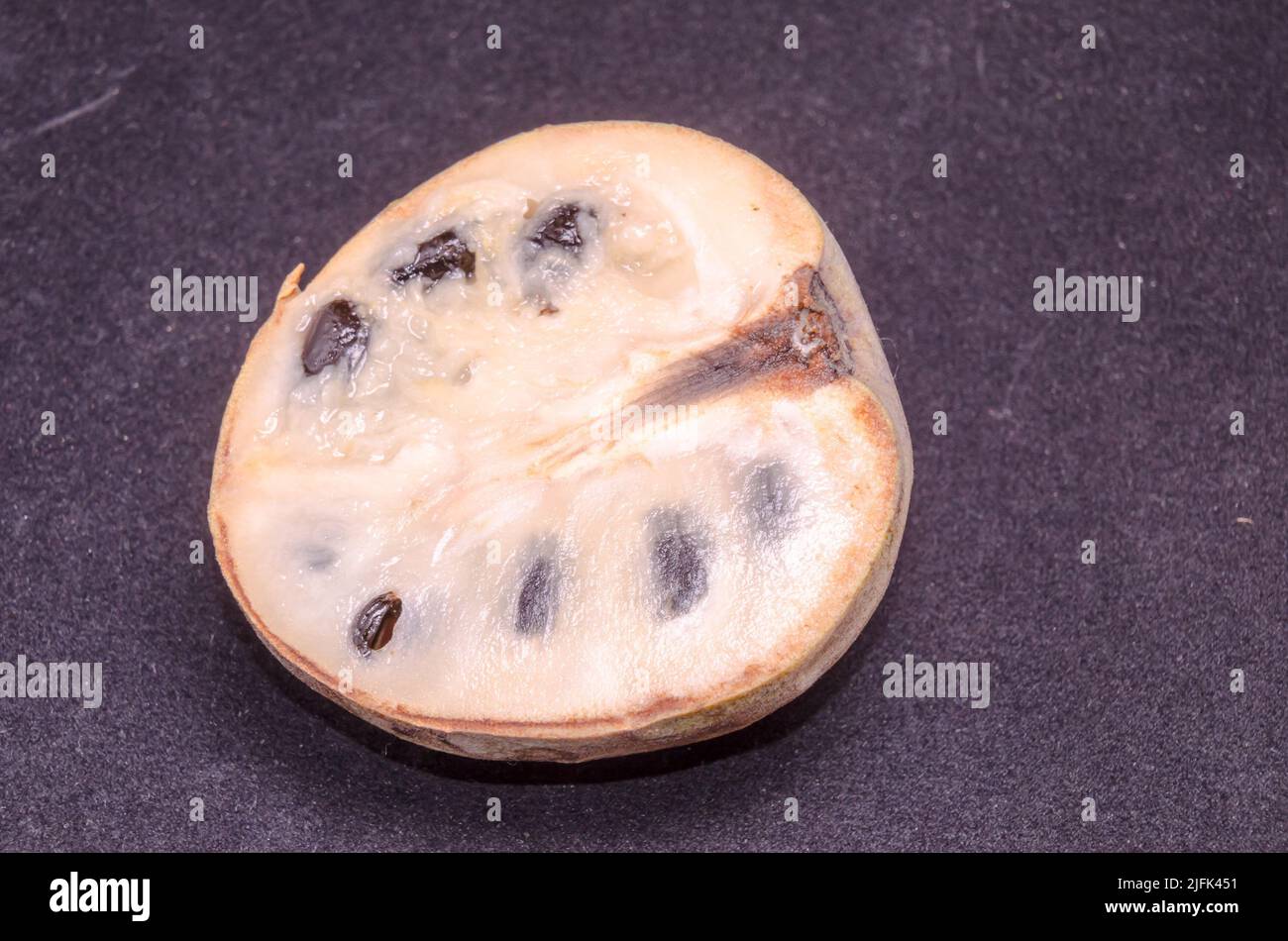 Fresh Green and Brown Ripe Cherimoya Tropical Fruit Stock Photo - Alamy