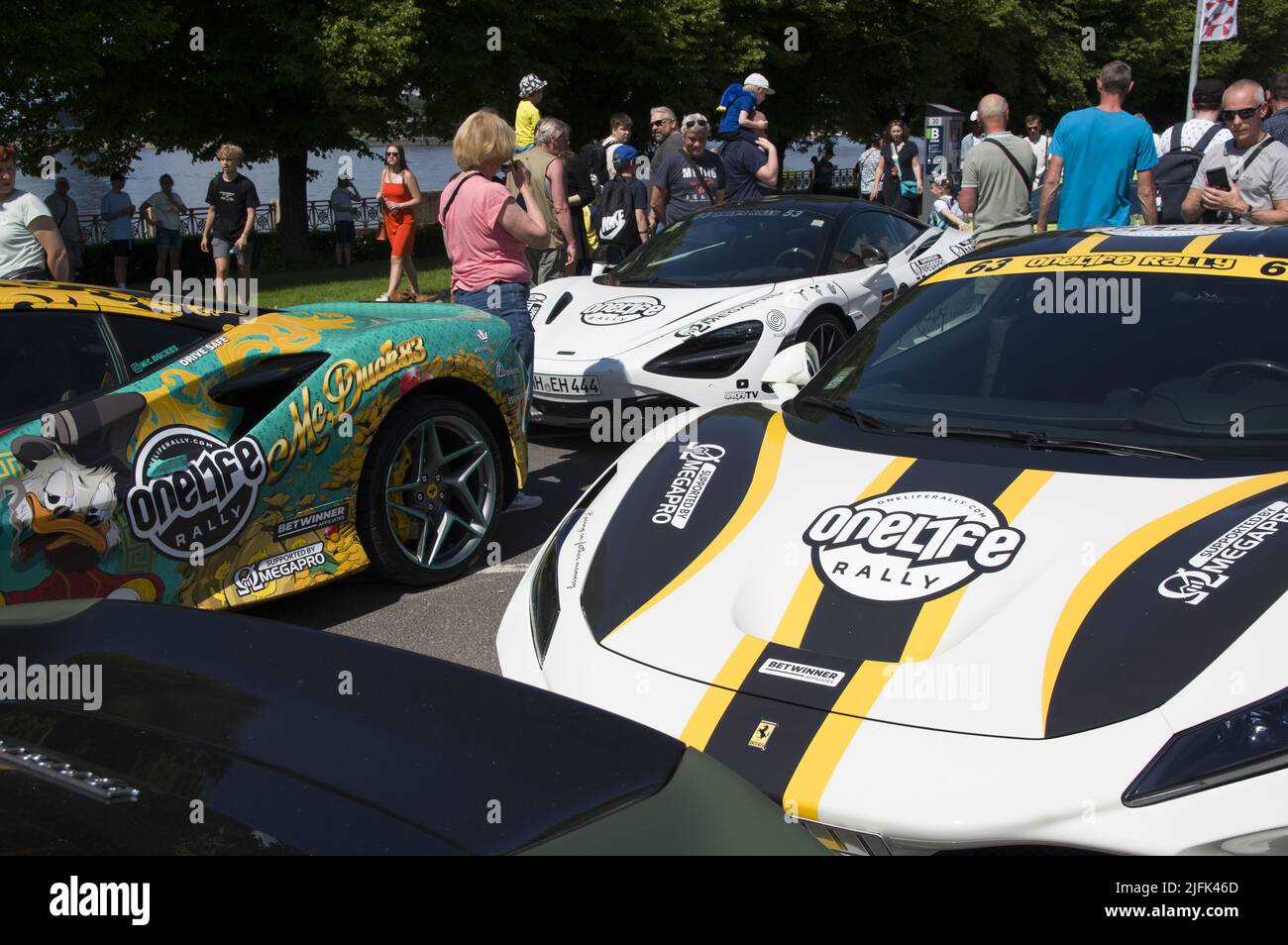 European sport car show event Onelife Rally Stock Photo - Alamy