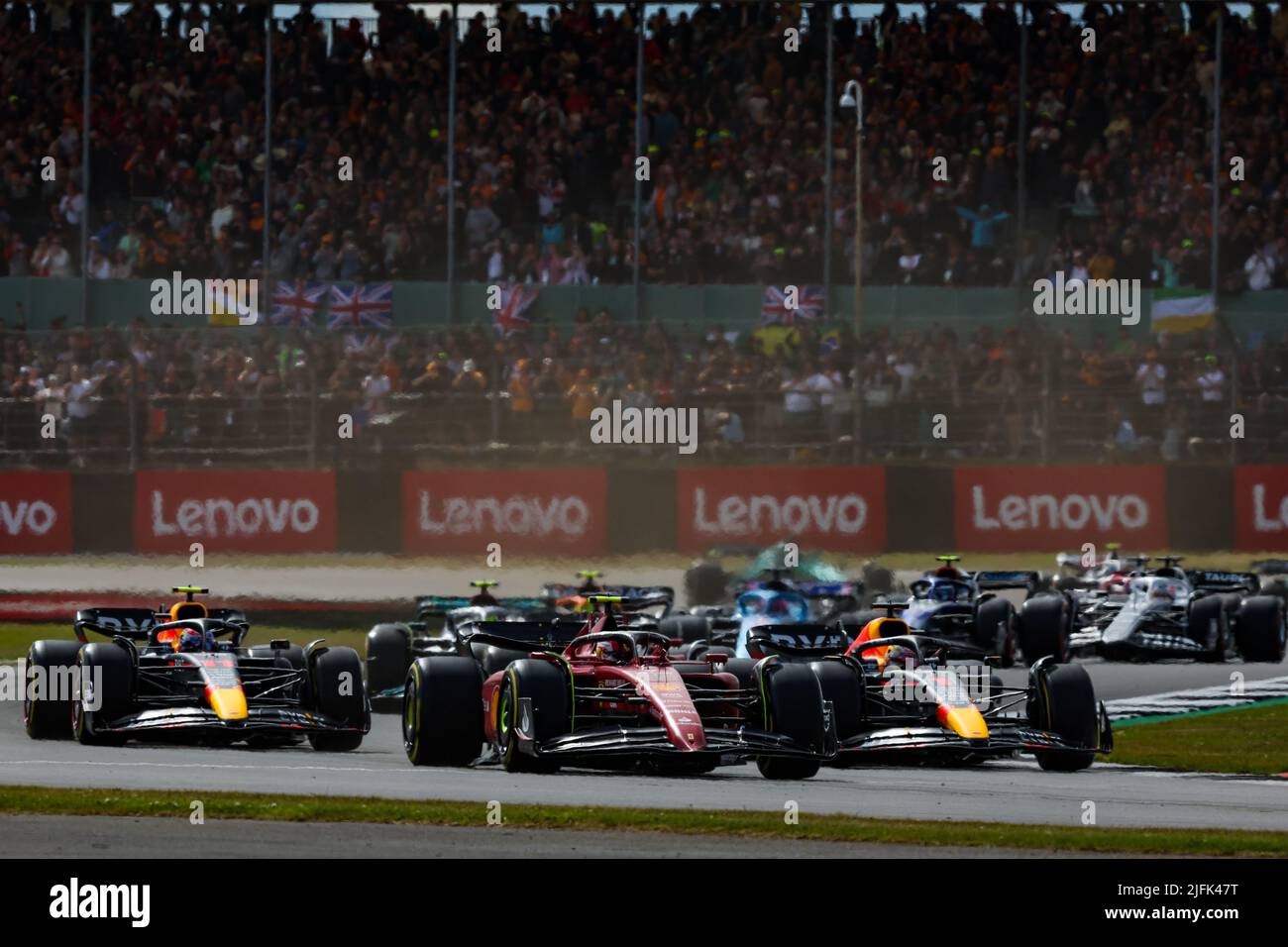 Restart of the race: 55 SAINZ Carlos (spa), Scuderia Ferrari F1-75, 01 ...