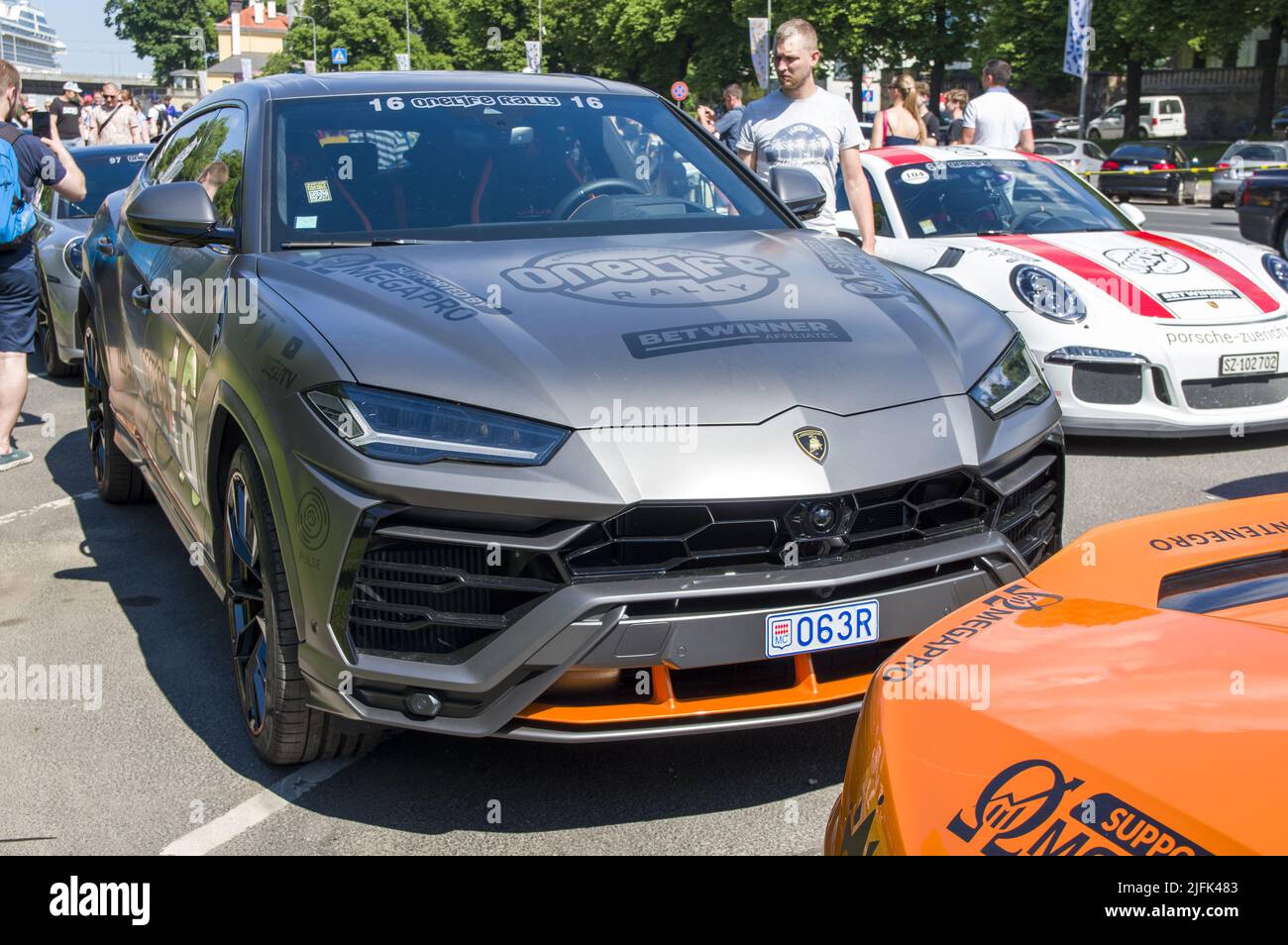 European sport car show event Onelife Rally Stock Photo - Alamy