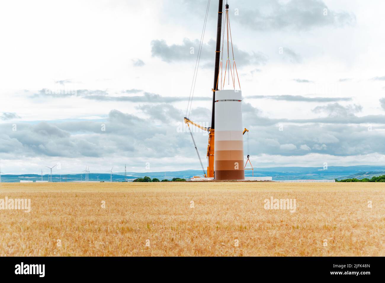 Assembling wind turbines hi-res stock photography and images - Alamy