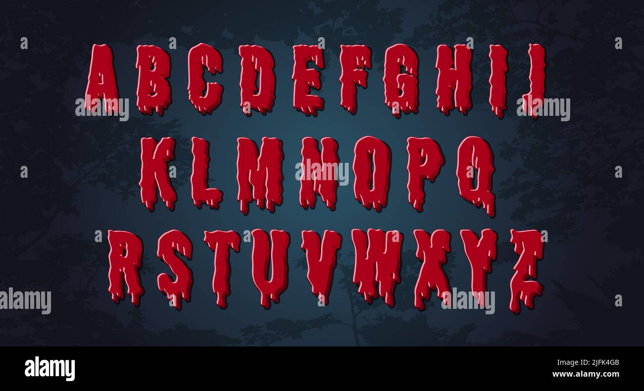 Blood Text Style Effect Mockup Stock Vector Image & Art - Alamy