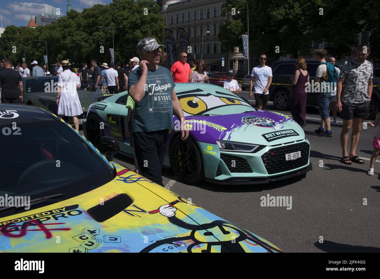 European sport car show event Onelife Rally Stock Photo - Alamy