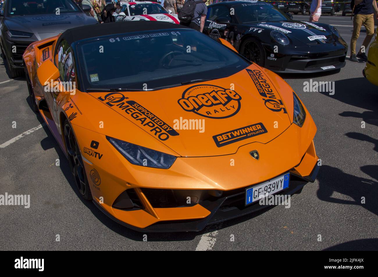 European sport car show event Onelife Rally Stock Photo - Alamy