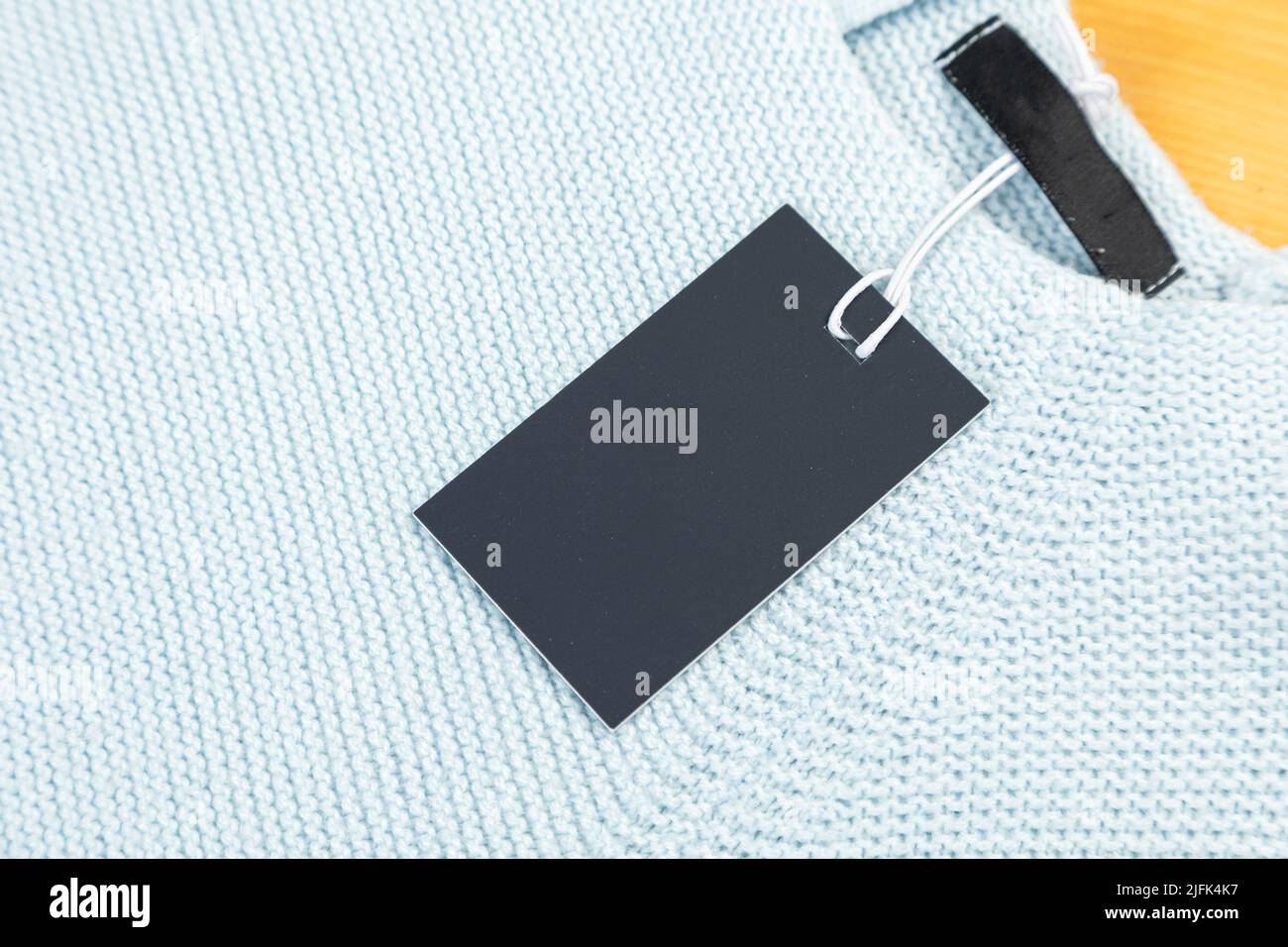 Plain clothing price tag close up place for your text or logo Stock ...