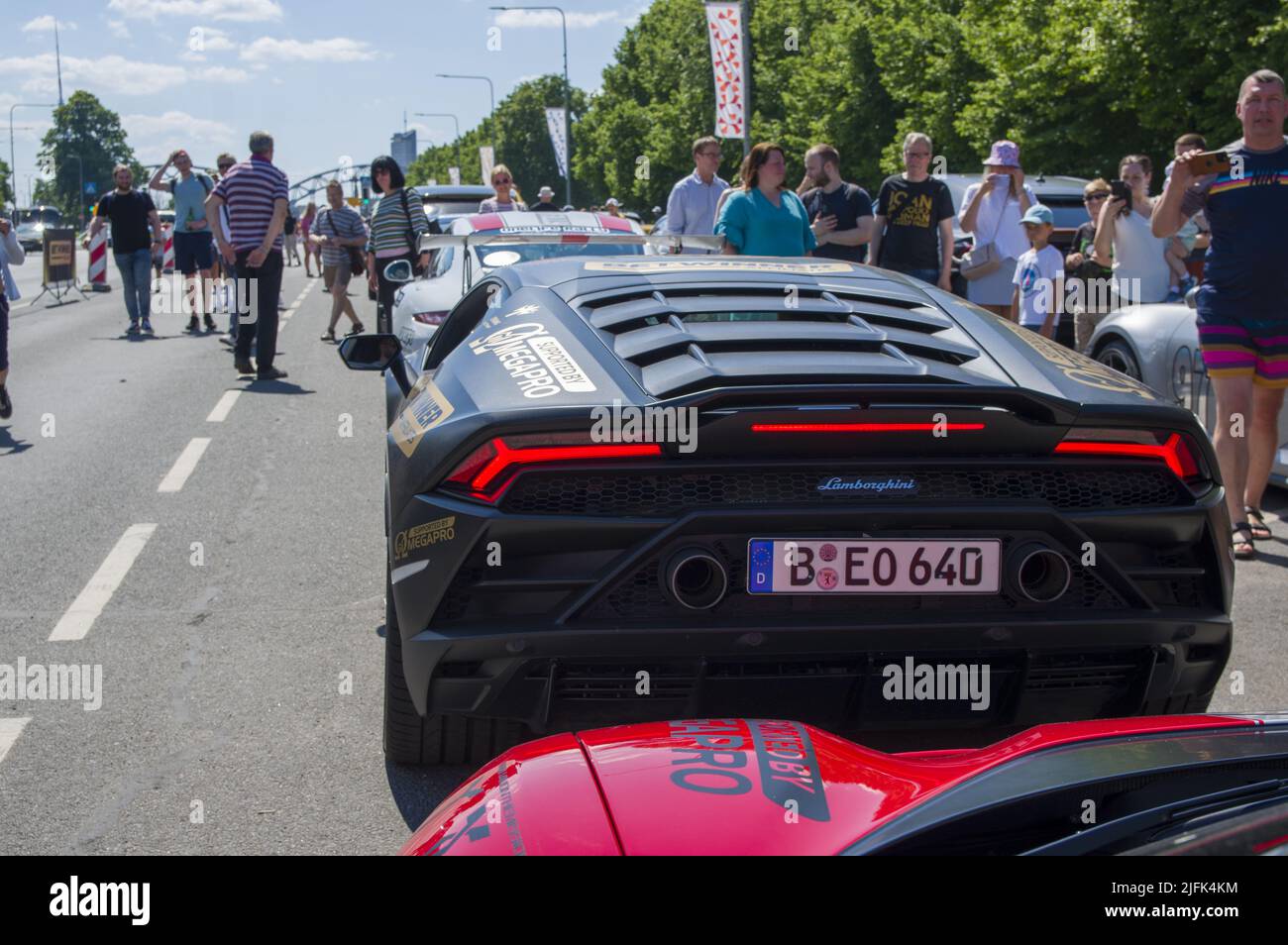 European sport car show event Onelife Rally Stock Photo - Alamy