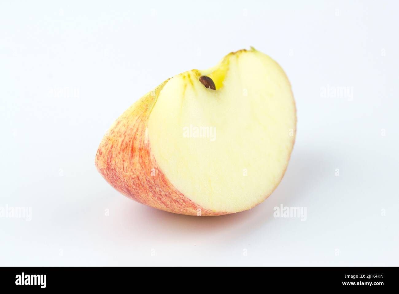 Whole red apple fruit with slice (cut) isolated on white background ...