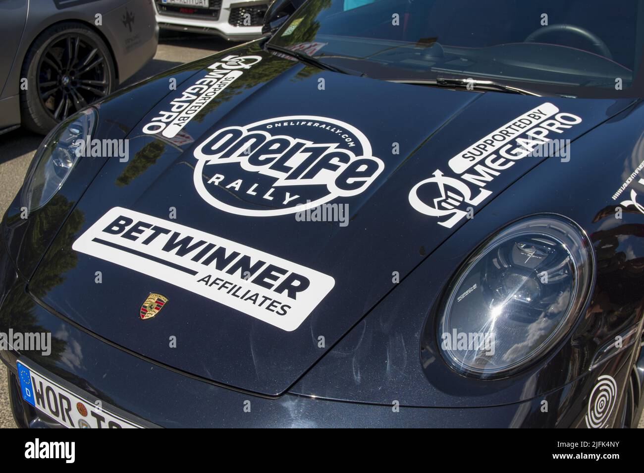 European sport car show event Onelife Rally Stock Photo - Alamy