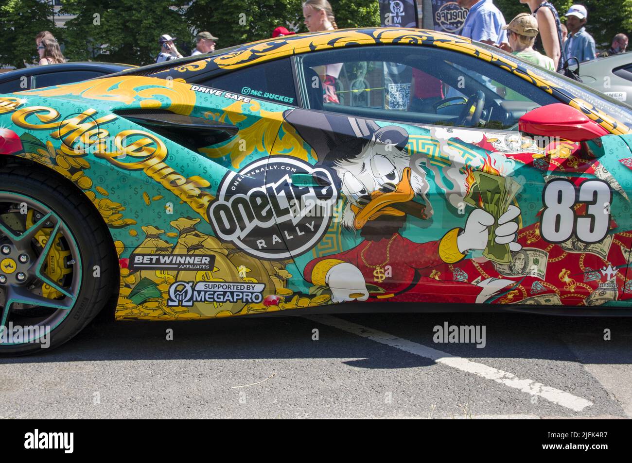 European sport car show event Onelife Rally Stock Photo - Alamy