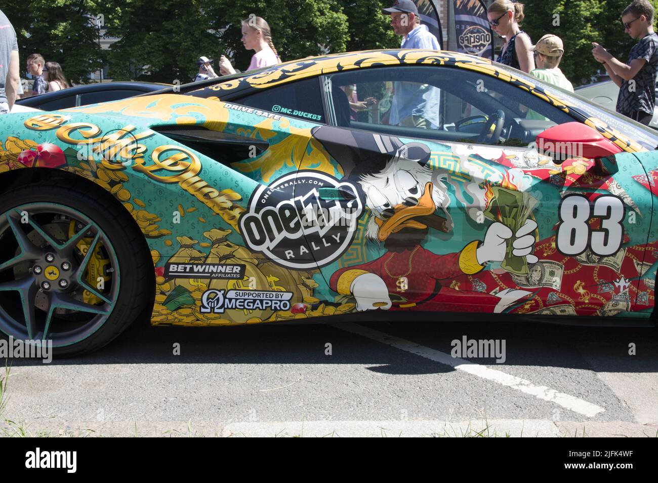 European sport car show event Onelife Rally Stock Photo - Alamy