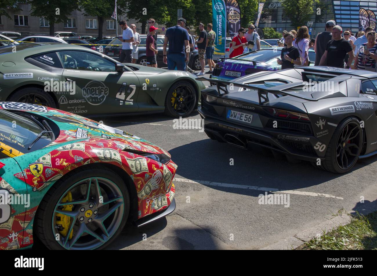 European sport car show event Onelife Rally Stock Photo - Alamy