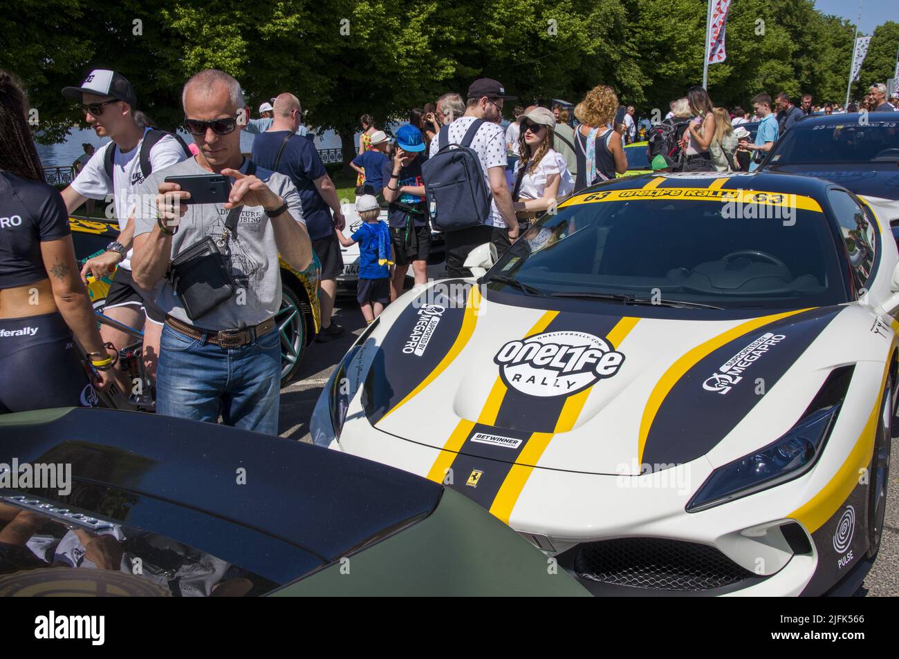 European sport car show event Onelife Rally Stock Photo - Alamy