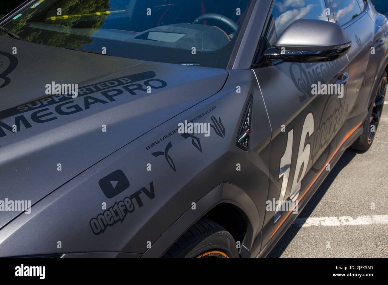 European sport car show event Onelife Rally Stock Photo - Alamy