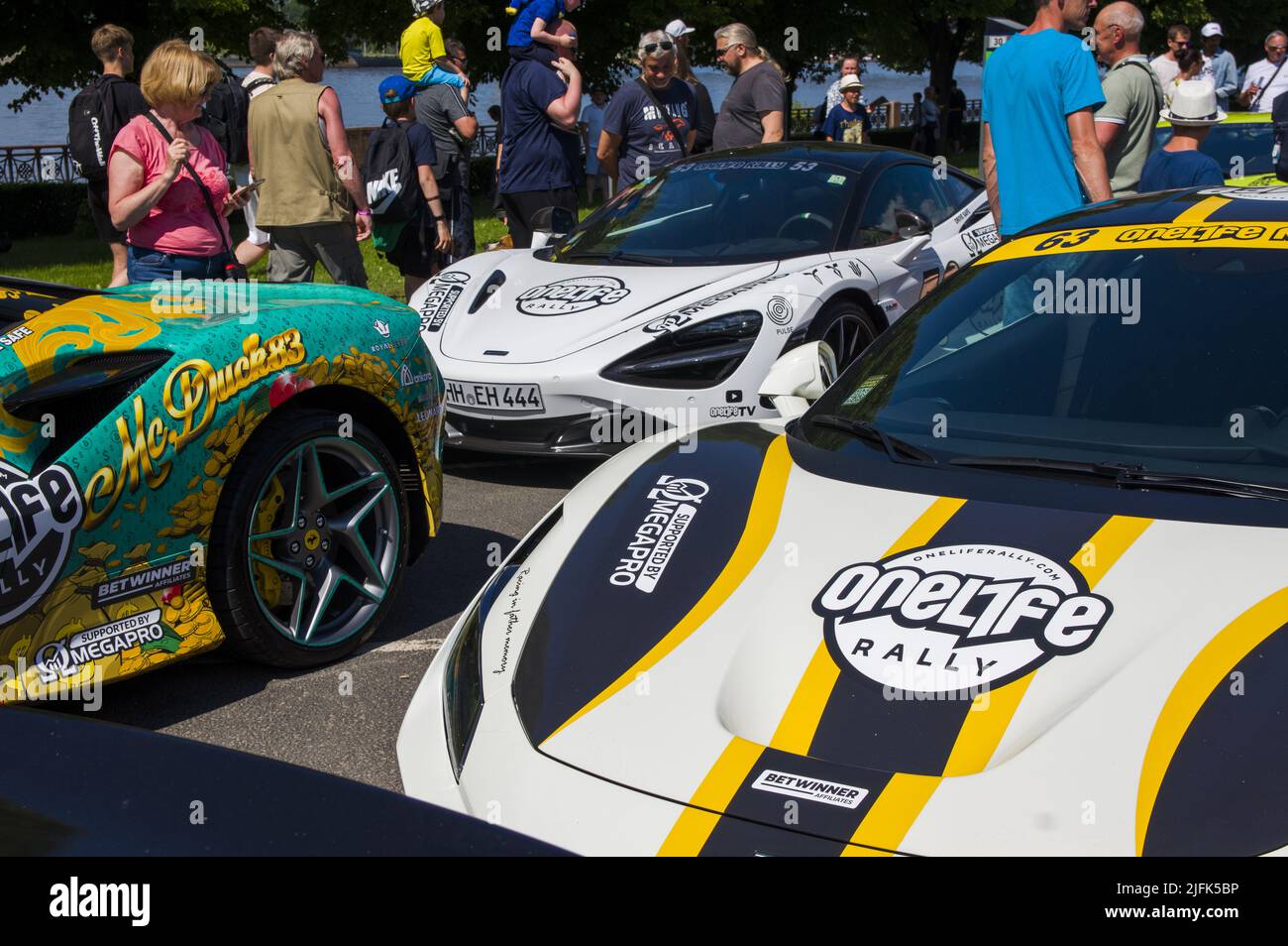 European sport car show event Onelife Rally Stock Photo - Alamy