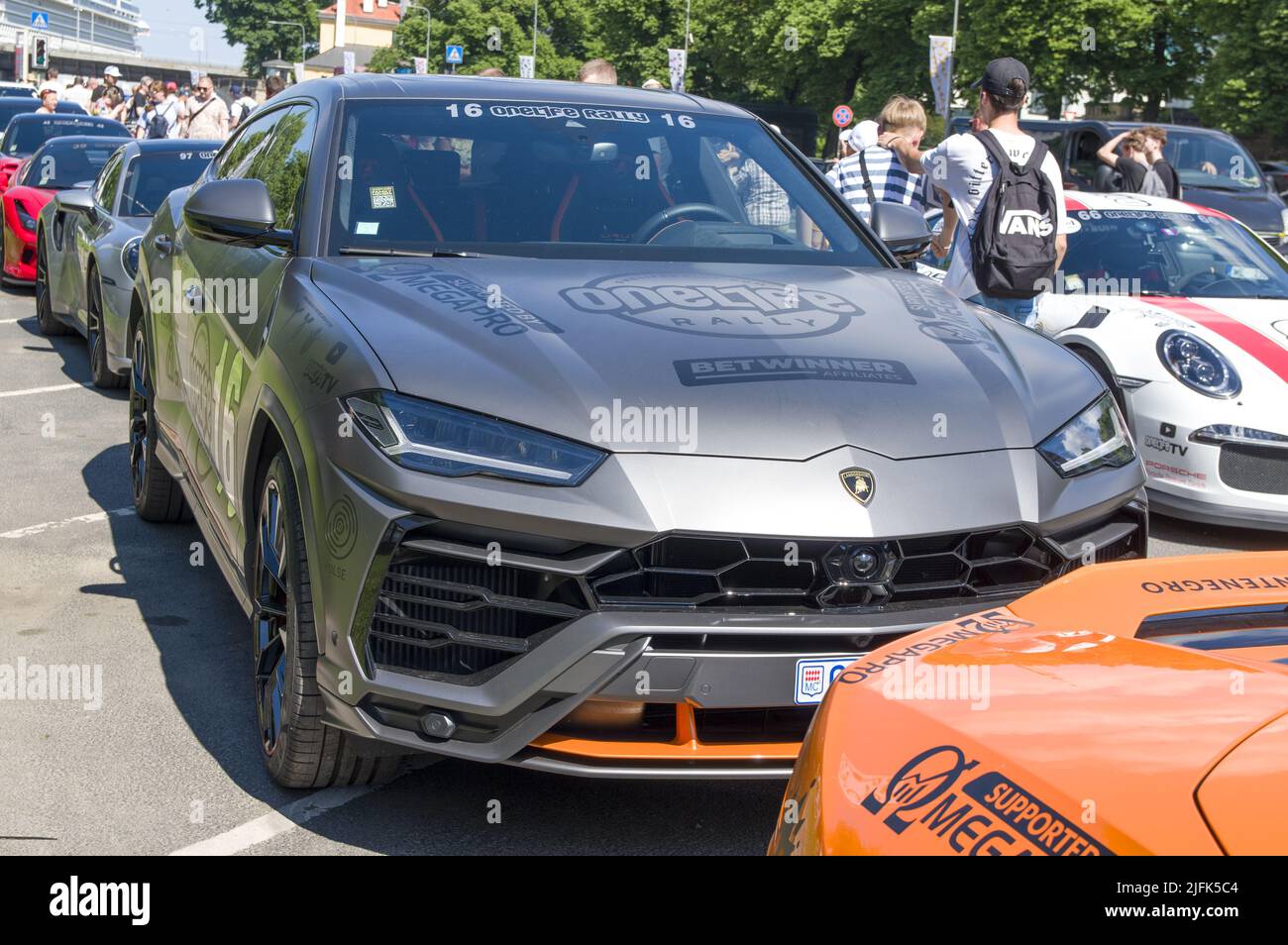 European sport car show event Onelife Rally Stock Photo - Alamy