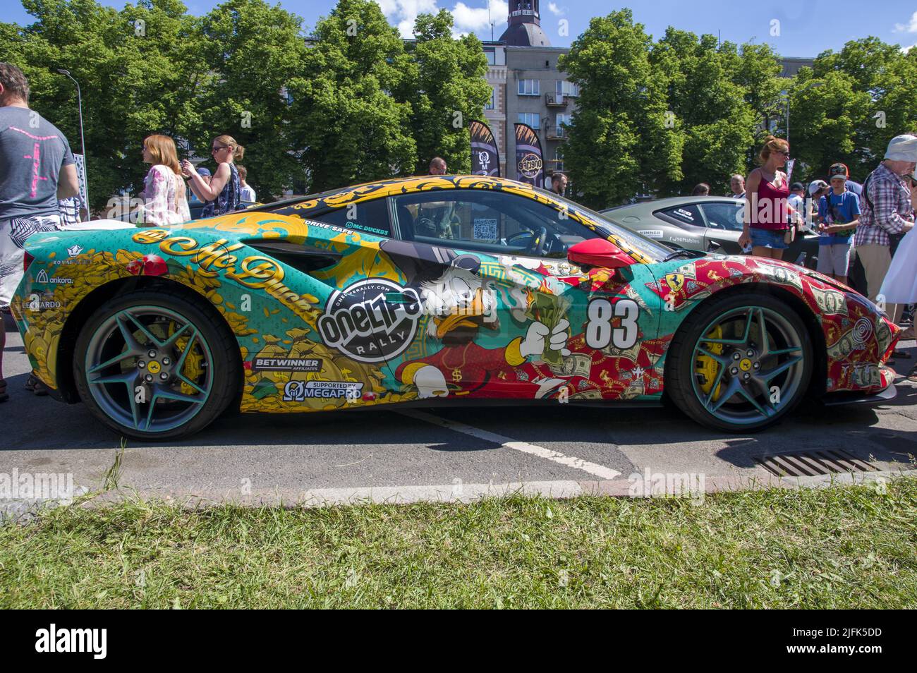 European sport car show event Onelife Rally Stock Photo - Alamy