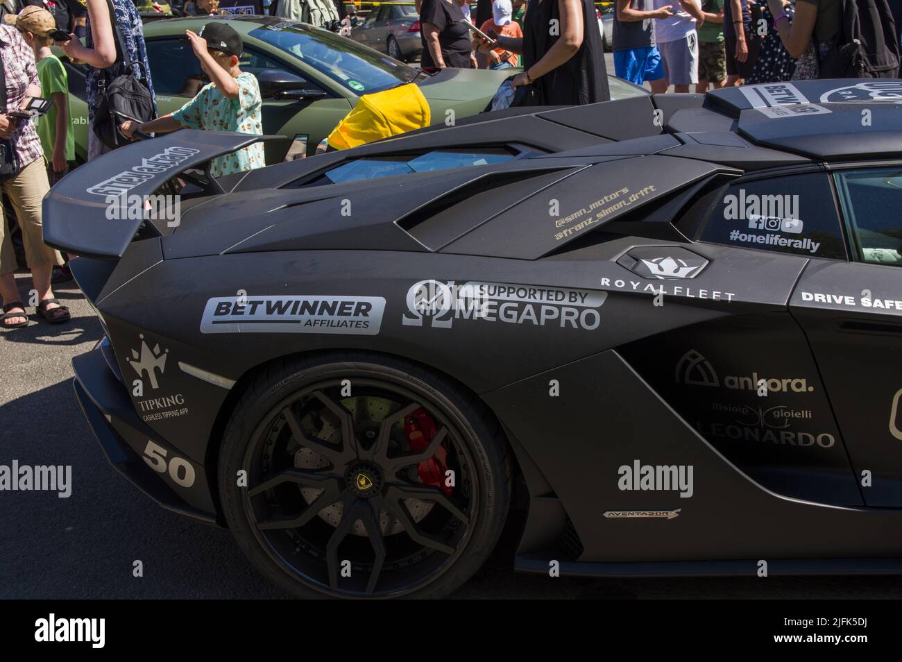 European sport car show event Onelife Rally Stock Photo - Alamy