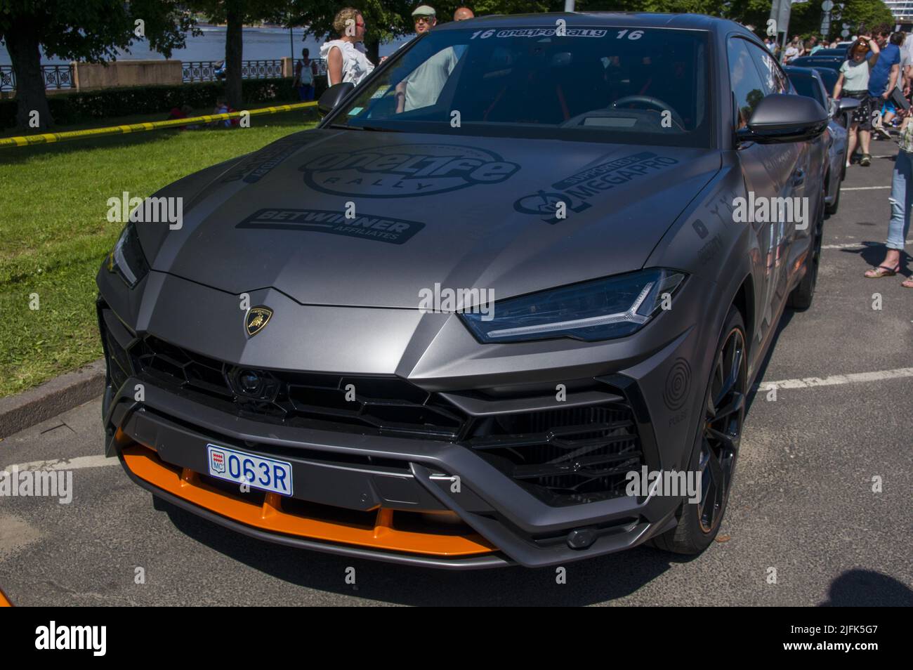 European sport car show event Onelife Rally Stock Photo - Alamy