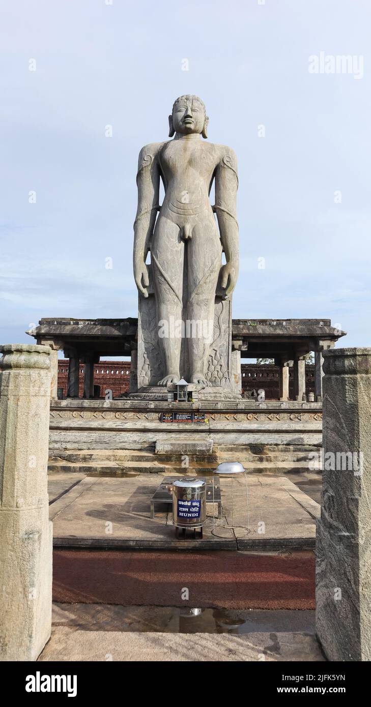 View of Gommateshwara Statue, Karkala, Udupi, Karnataka, India Stock ...
