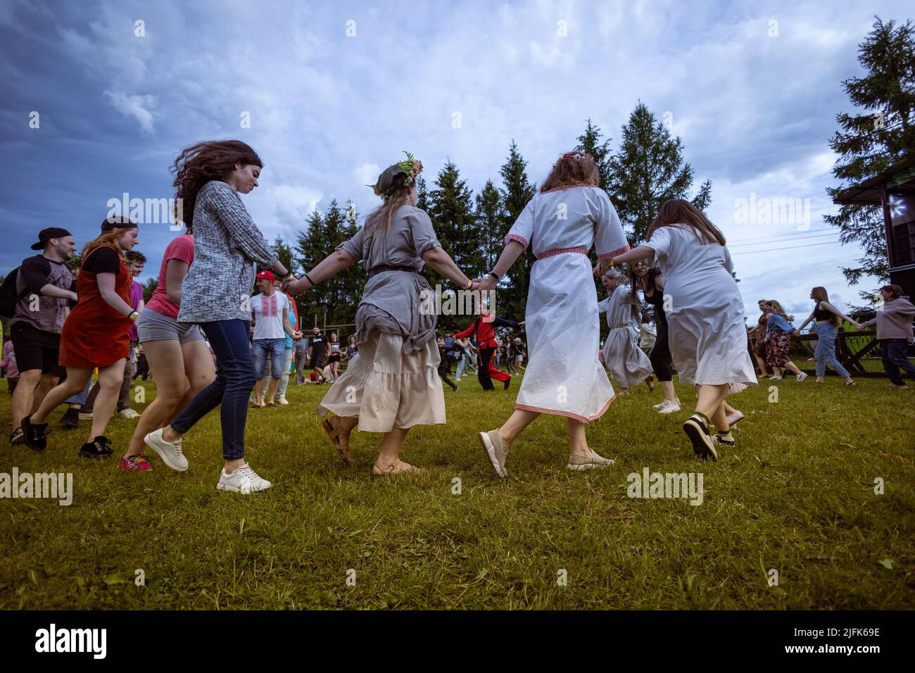 2022-06-18 Dudutki, Minsk, Belarus: celebration of the traditional ...