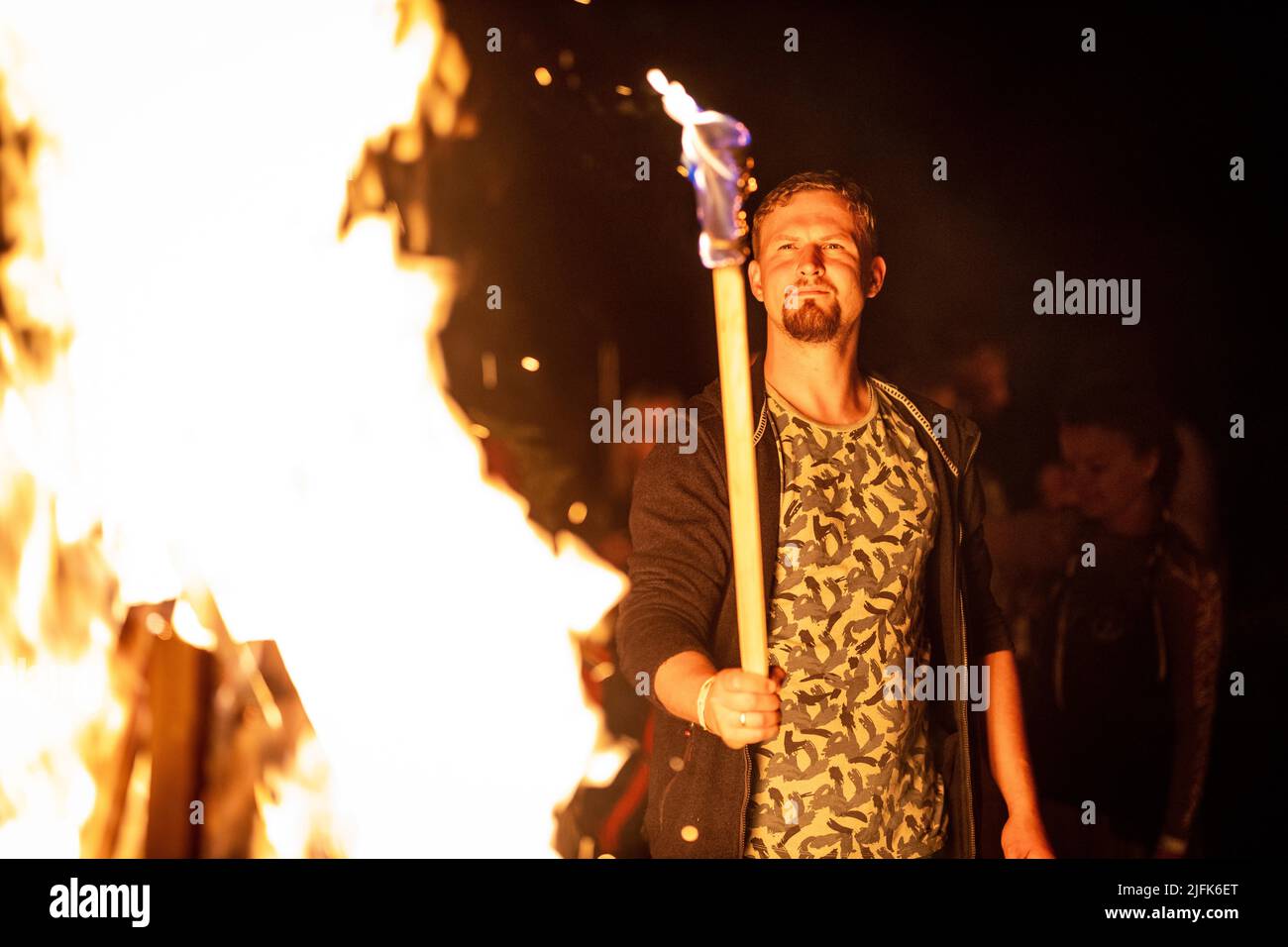 2022-06-18 Dudutki, Minsk, Belarus: celebration of the traditional ...