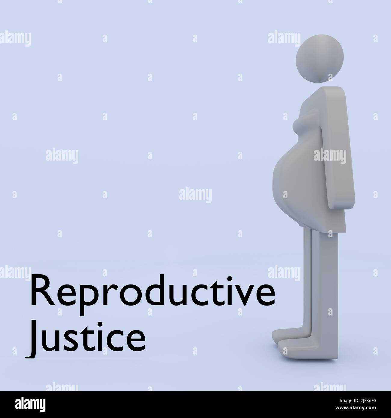 3D illustration of a silhouette of a pregnant woman with Reproductive ...
