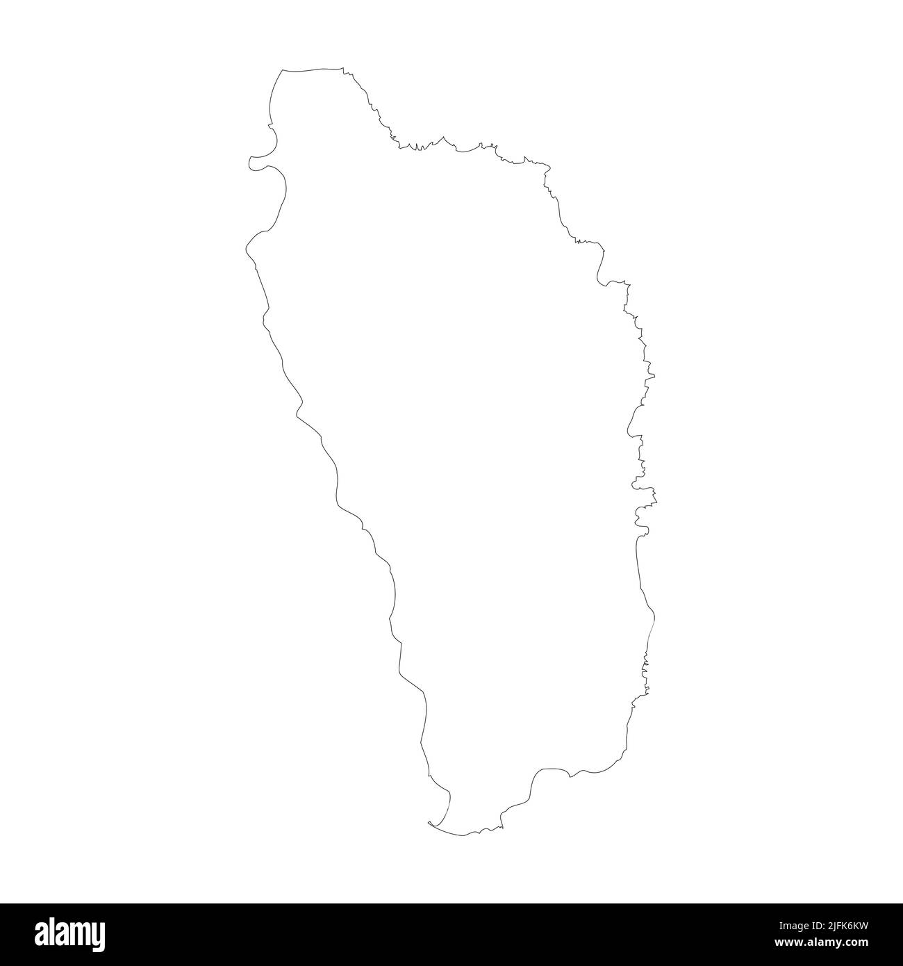 Dominica vector country map outline Stock Vector Image & Art - Alamy