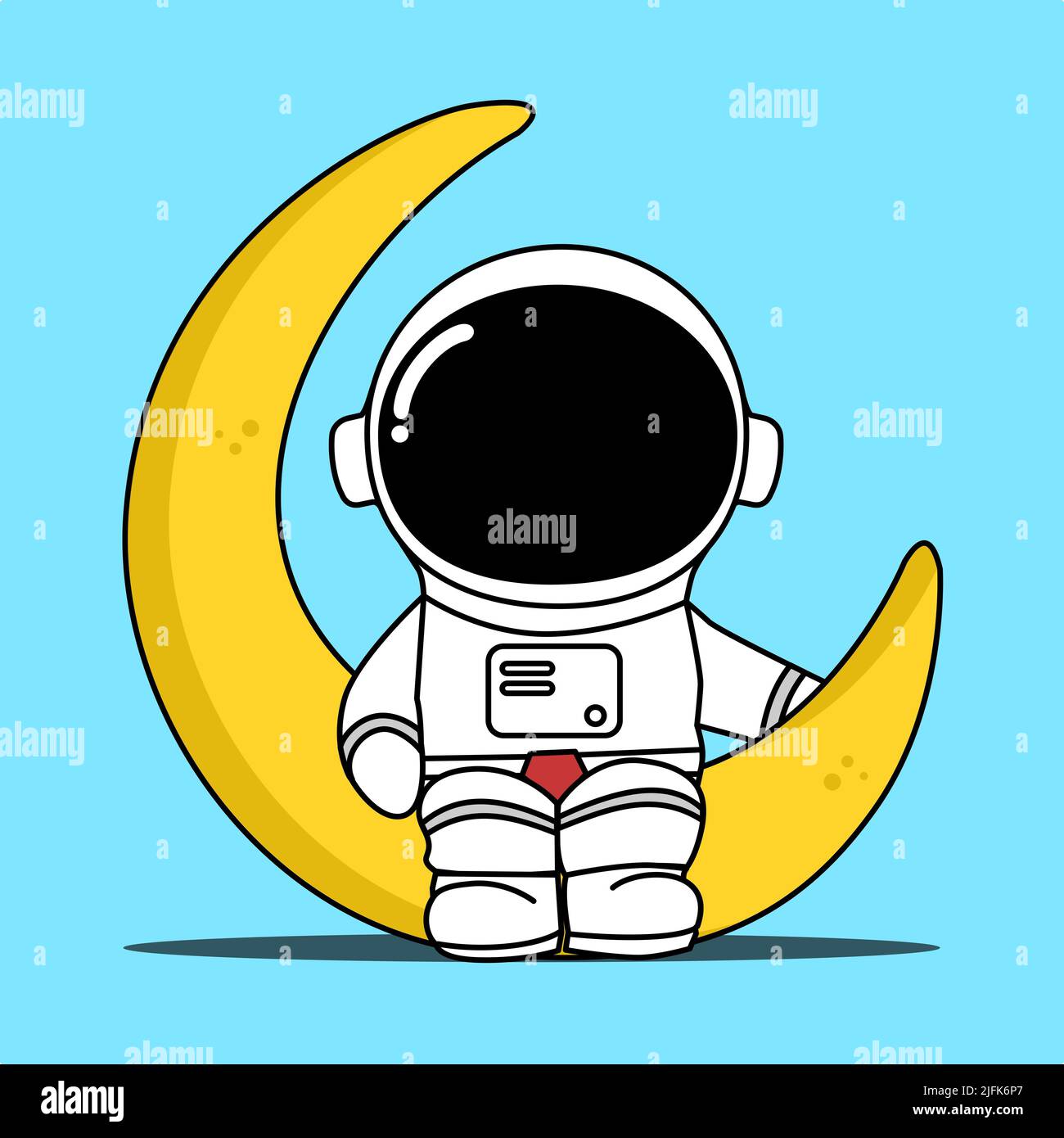 Astronaut Design Character Cartoon Illustration Stock Photo - Alamy