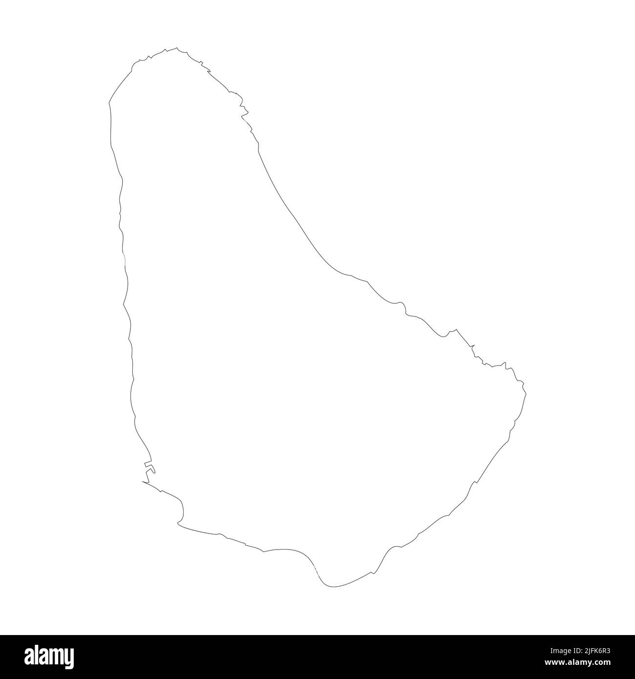Barbados vector country map outline Stock Vector Image & Art - Alamy