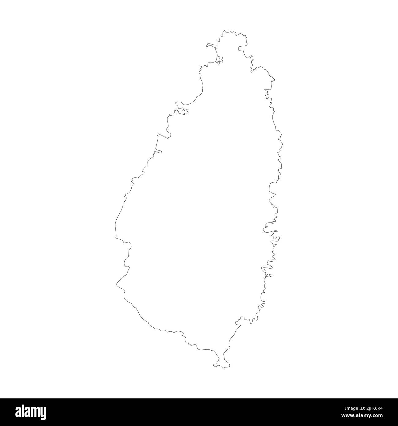 Saint Lucia vector country map outline Stock Vector Image & Art - Alamy