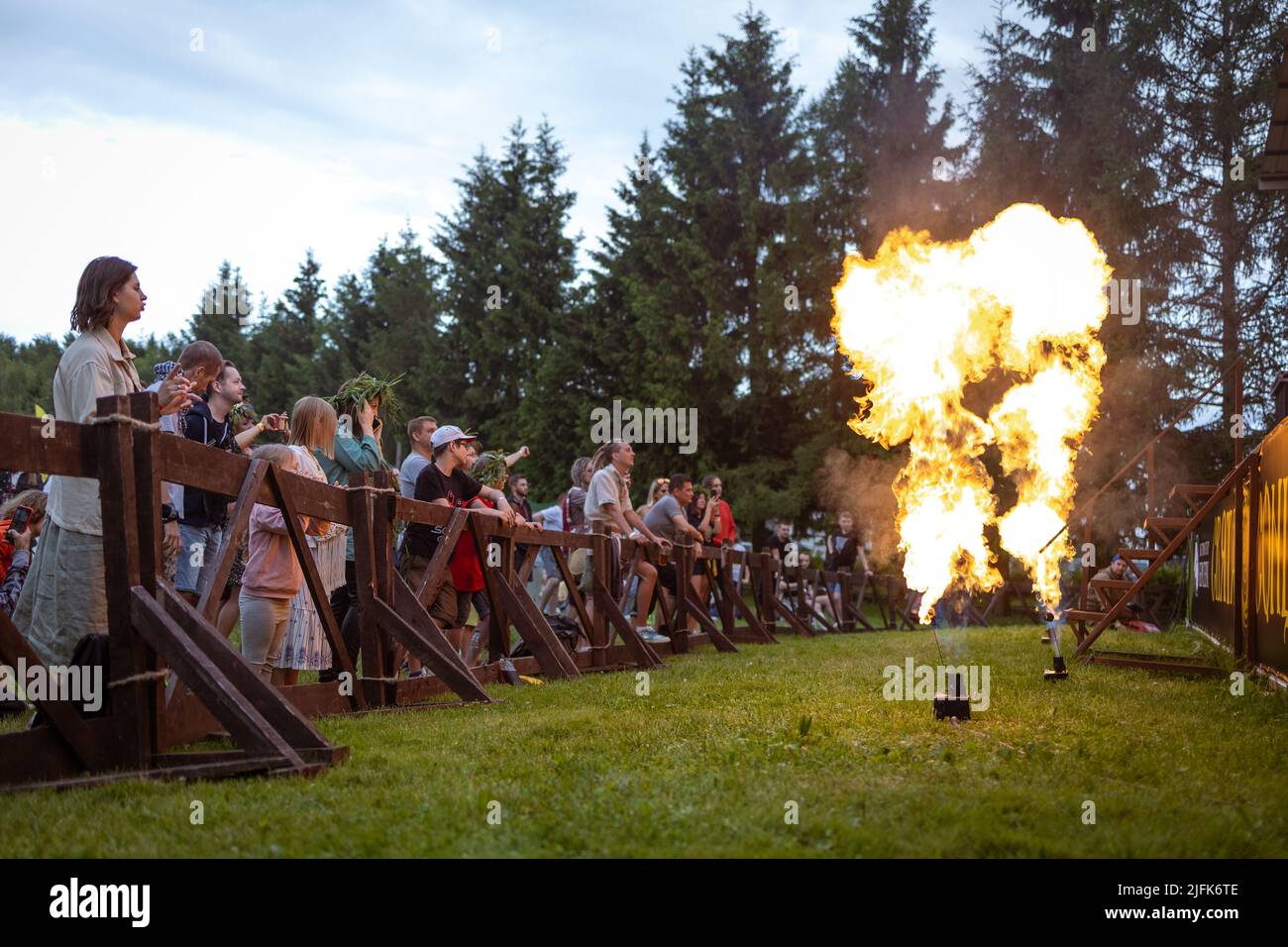 2022-06-18 Dudutki, Minsk, Belarus: celebration of the traditional ...