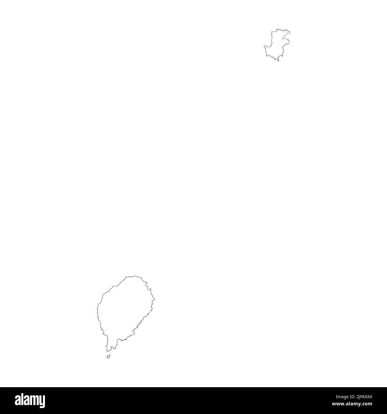 Saint thomas outline map hi-res stock photography and images - Alamy