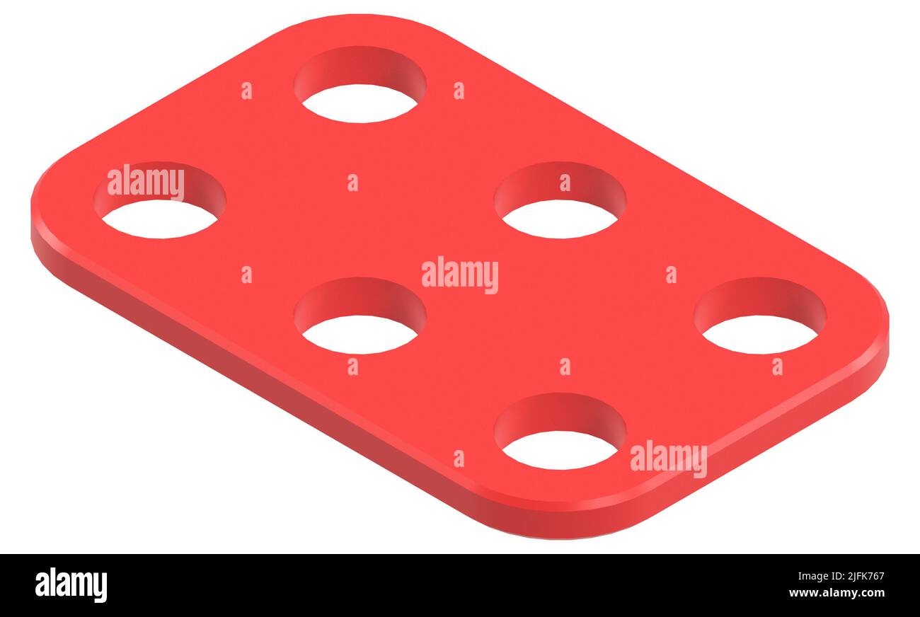 Engineering part 3D Projection Illustration - Toy Constructor Kit Stock ...