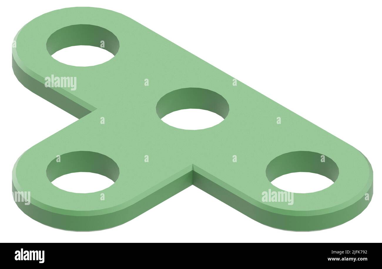 Engineering part 3D Projection Illustration - Toy Constructor Kit Stock ...